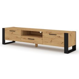 TV-M&Ouml;BEL Nouka Holz und Schwarz