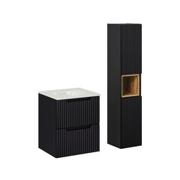 BADM&Ouml;BEL 50cm Riva 2er-Set Schwarz