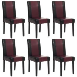 MCW ESSZIMMERSTUHL Schwarz, Rot 6er-Set