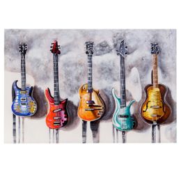 MCW &Ouml;LGEM&Auml;LDE GITARREN HANDGEMALT Mehrfarbig