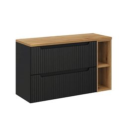 WASCHTISCHUNTERSCHRANK 100.4cm Riva Schwarz und Holz