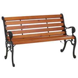 MCW GARTENBANK Schwarz, Teak Dekor