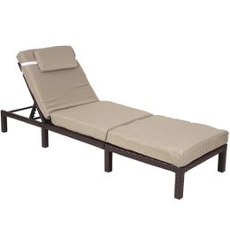 MCW SONNENLIEGE Braun, Cremewei&szlig;