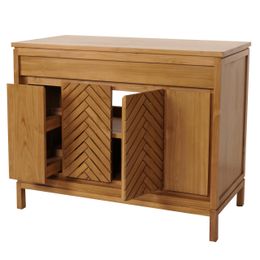 MCW TEAK-WASCHBECKENUNTERSCHRANK Braun