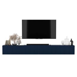 TV-LOWBOARD 2-er Set Elpis Marineblau Matt Glamour 150 cm