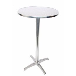 MCW ALU-STEHTISCH KLAPPBAR BETONEINGUSS rund Silber