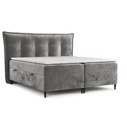 BOXBETT Las Palmas 200/200 cm Grau im Lotta Stoff