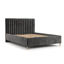 POLSTERBETT Aria 140/200 cm Anthrazit im Lotta Stoff