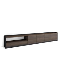LOWBOARD, Dunkler Eiche und Schwarz, 310/37/50cm
