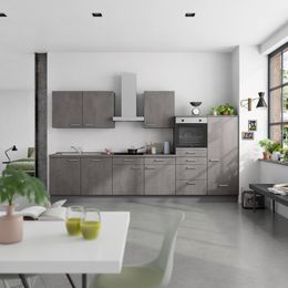 Nobilia K&uuml;chenblock Riva Low m. Ger&auml;ten Schieferfarben