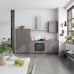 Nobilia K&uuml;chenblock Riva Low m. Ger&auml;ten Schieferfarben