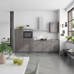 Nobilia K&uuml;chenblock Riva Low m. Ger&auml;ten Schieferfarben
