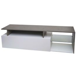 MCW TV-RACK Beton Dekor, wei&szlig;