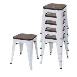 MCW HOCKER HOLZ-SITZFL&Auml;CHE Wei&szlig;
