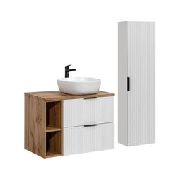 BADM&Ouml;BEL 80.6cm Adriel 2er-Set Wei&szlig;