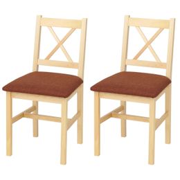 MCW ESSZIMMERSTUHL Braun, Orange 2er-Set