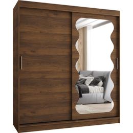 SCHIEBET&Uuml;RENSCHRANK mit Spiegel SPOTI 200/180/62 2-t&uuml;rig