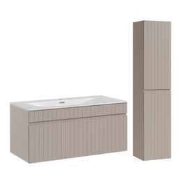 BADM&Ouml;BEL 100cm Zelie 2er-Set Kaschmir