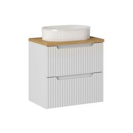 WASCHTISCH 60.4cm Riva Wei&szlig; und Holz