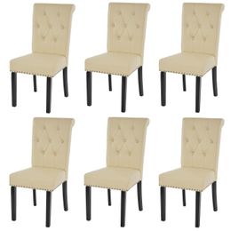 MCW ESSZIMMERSTUHL FIELD Beige, Dunkelbraun 6er-Set