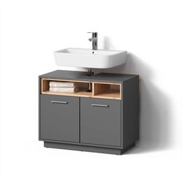 WASCHBECKENUNTERSCHRANK Temo Anthrazit 80 x 64 cm