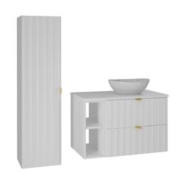 BADM&Ouml;BEL 80.6cm Lexa 2er-Set Wei&szlig;