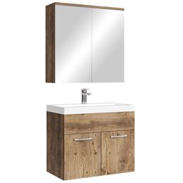 Badplaats BADM&Ouml;BEL-SET Montreal 3 Teile Braun Eiche - 60 x 35 x 51 cm