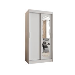SCHIEBET&Uuml;RENSCHRANK mit Spiegel SPOTI 200/100/62 2-t&uuml;rig