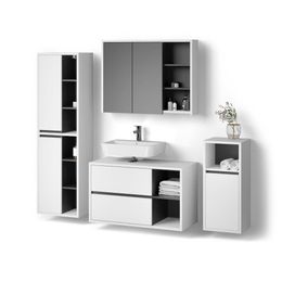 BADM&Ouml;BEL-SET Vomano Wei&szlig; 4 Teile