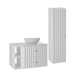 BADM&Ouml;BEL 80.6cm Izae 2er-Set Wei&szlig;
