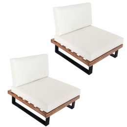 MCW LOUNGE-SESSEL Schwarz, Beige, Cremewei&szlig;