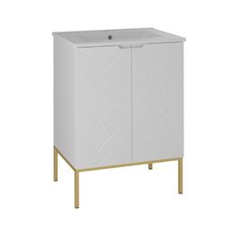 WASCHTISCHUNTERSCHRANK 60.6cm Daria Wei&szlig;