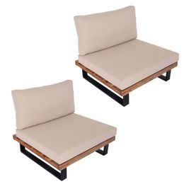 MCW LOUNGE-SESSEL Schwarz, Beige
