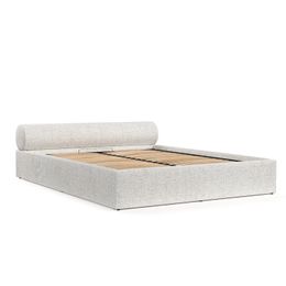POLSTERBETT Solvo mit Stauraum 180/200 cm Creme im Neve Stoff