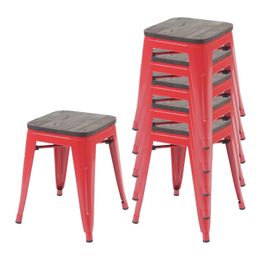 MCW HOCKER HOLZ-SITZFL&Auml;CHE Rot