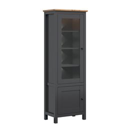 VITRINE Duck Anthrazitgrau und Holz