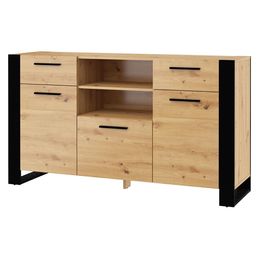 SIDEBOARD Nouka Holz und Schwarz