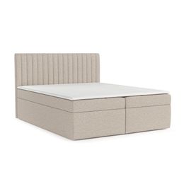 BOXBETT Amaro 140/200 cm Hellbeige im Megan Stoff