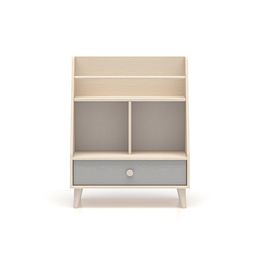 B&Uuml;CHERREGAL Alycia Beige - Grau - Holzeffekt