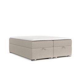 BOXBETT Reto 140/200 cm Hellbeige im Megan Stoff