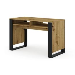 SCHREIBTISCH Gani Holz und Mattschwarz