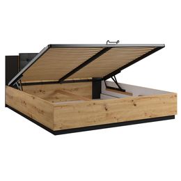 BOXBETT 180/200 Alec Dunkelholz und Schwarz