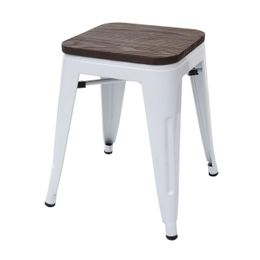 MCW HOCKER INKL. HOLZ-SITZFL&Auml;CHE Wei&szlig;