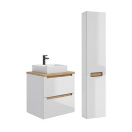 BADM&Ouml;BEL 60cm Livia 2er-Set Wei&szlig;