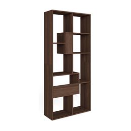 REGAL Bibliothek, Eiche dunkel, 67/31/162cm