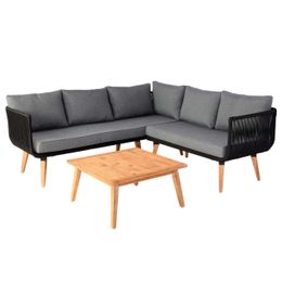 MCW GARTEN-GARNITUR Schwarz, Braun, Grau