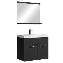 Badplaats BADM&Ouml;BEL-SET Montreal 02 3 Teile Schwarz Mat - 60 x 35 x 51 cm