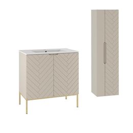 BADM&Ouml;BEL 80cm Daria 2er-Set Kaschmir