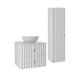 BADM&Ouml;BEL 60.6cm Izae 2er-Set Wei&szlig;