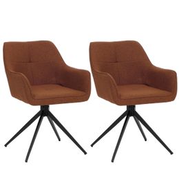 MCW ESSZIMMERSTUHL Schwarz, Orange 2er-Set